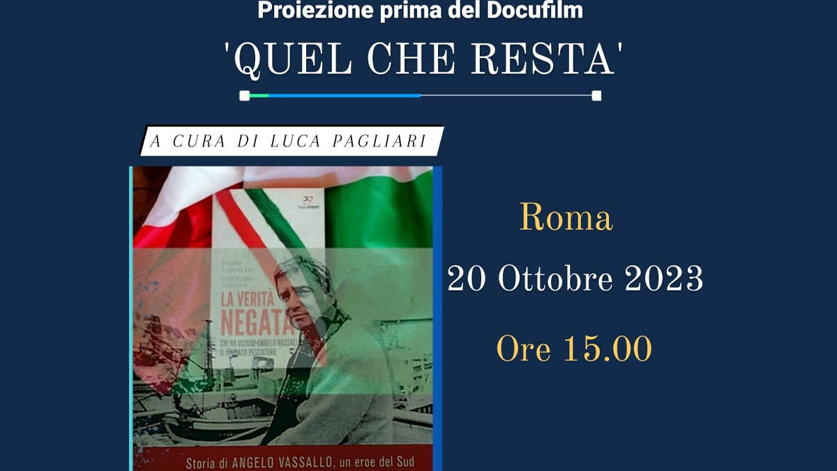 Alla Camera il 20 ottobre la proiezione del docufilm su Angelo Vassallo ...
