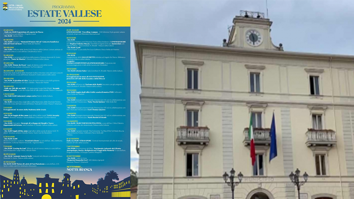 Vallo della Lucania, programma "Estate Vallese 2024": un'estate ricca ...